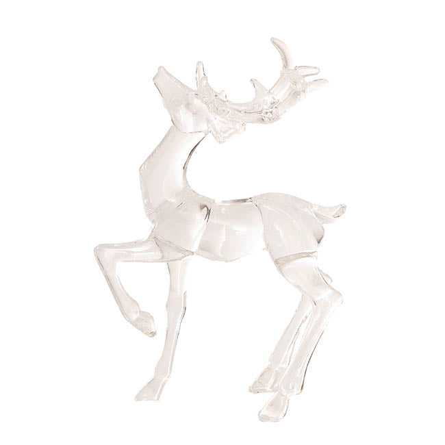 One Leg Up Standing Acrylic Reindeer Clear (16.5cmH) – Koch & Co Pty Ltd