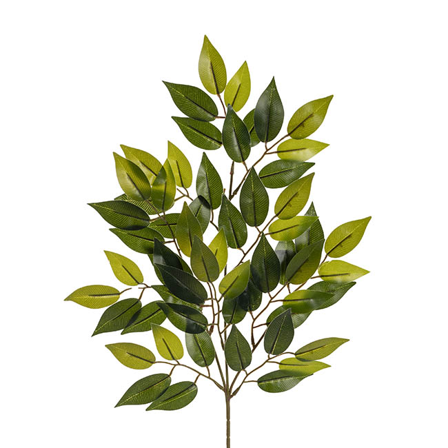 Real Touch Ficus Leaf Spray 60 Leaves Green (60cmH)